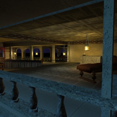 3d massive gladiator training camp model