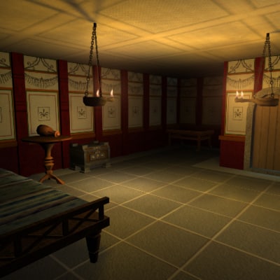 3d massive gladiator training camp model