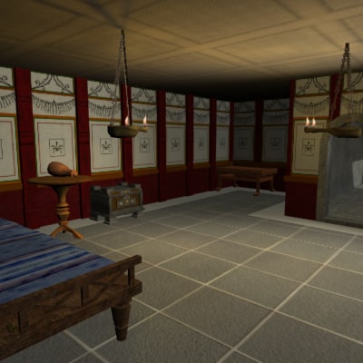 3d massive gladiator training camp model