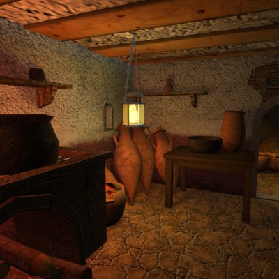 3d massive gladiator training camp model