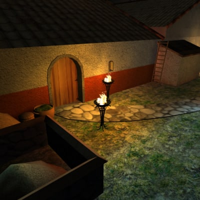 3d massive gladiator training camp model