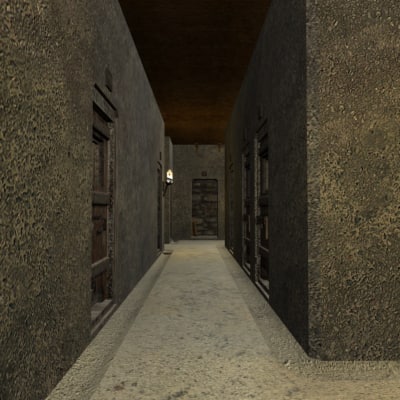 3d massive gladiator training camp model