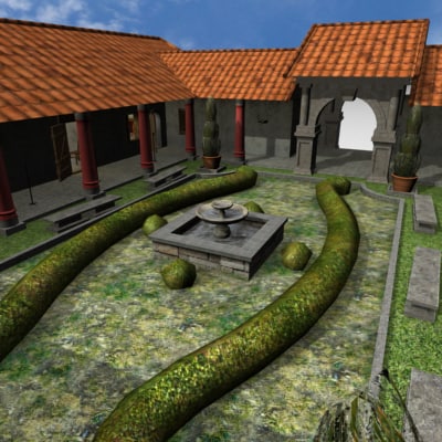 3d massive gladiator training camp model