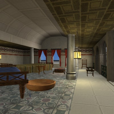 3d massive gladiator training camp model