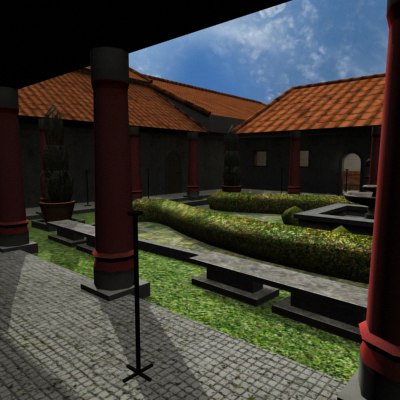 3d massive gladiator training camp model