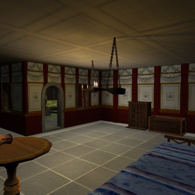 3d massive gladiator training camp model