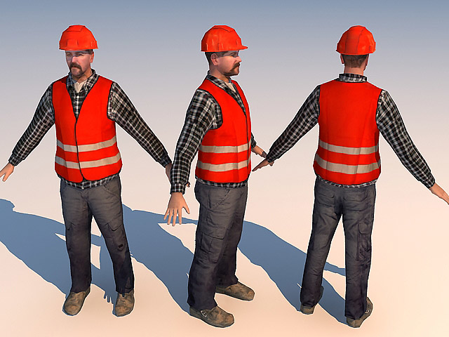 worker 01 3d model
