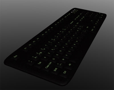 desktop keyboard keys 3d model