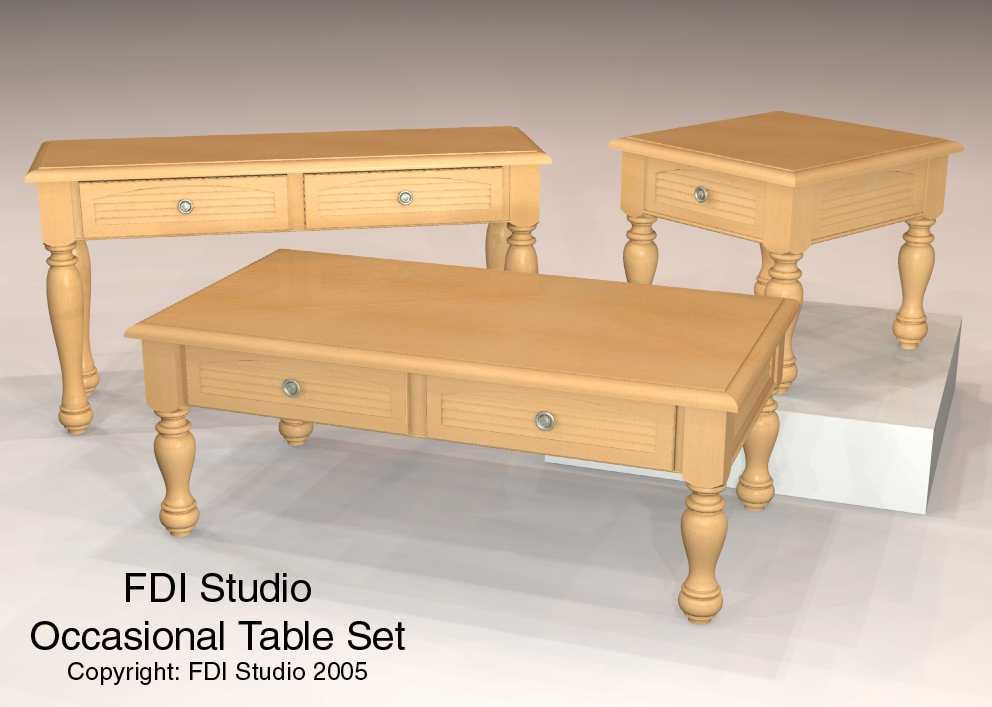 lifestyle table set fdi 3d model