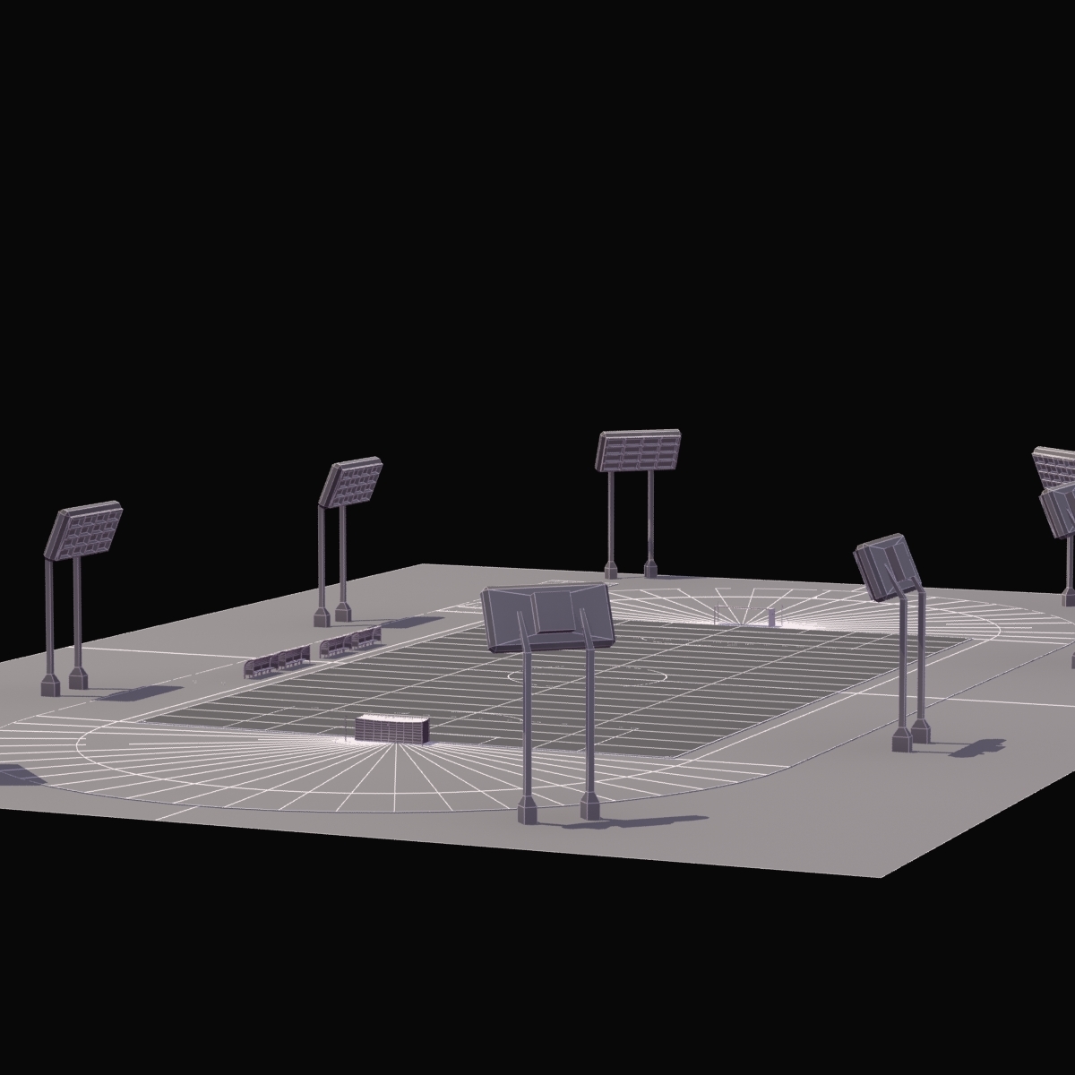 soccer field 3d model