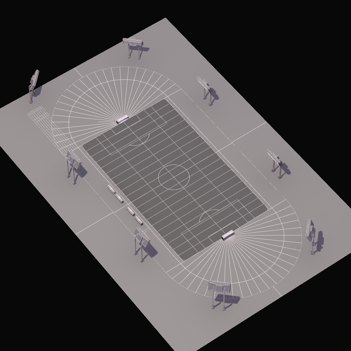 soccer field 3d model