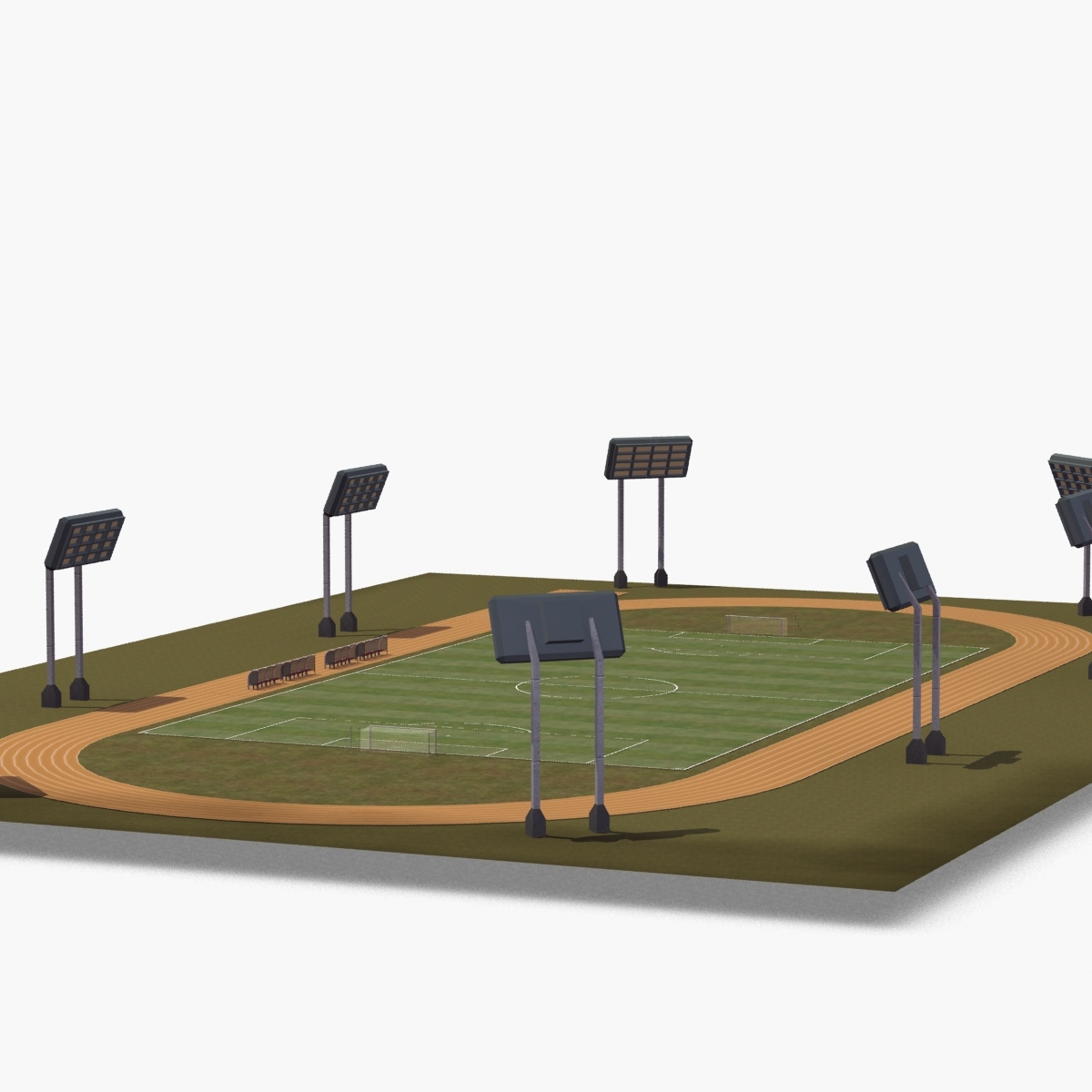 soccer field 3d model