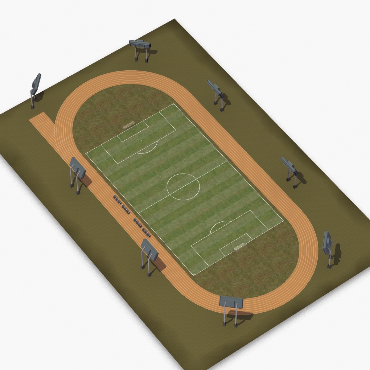 soccer field 3d model