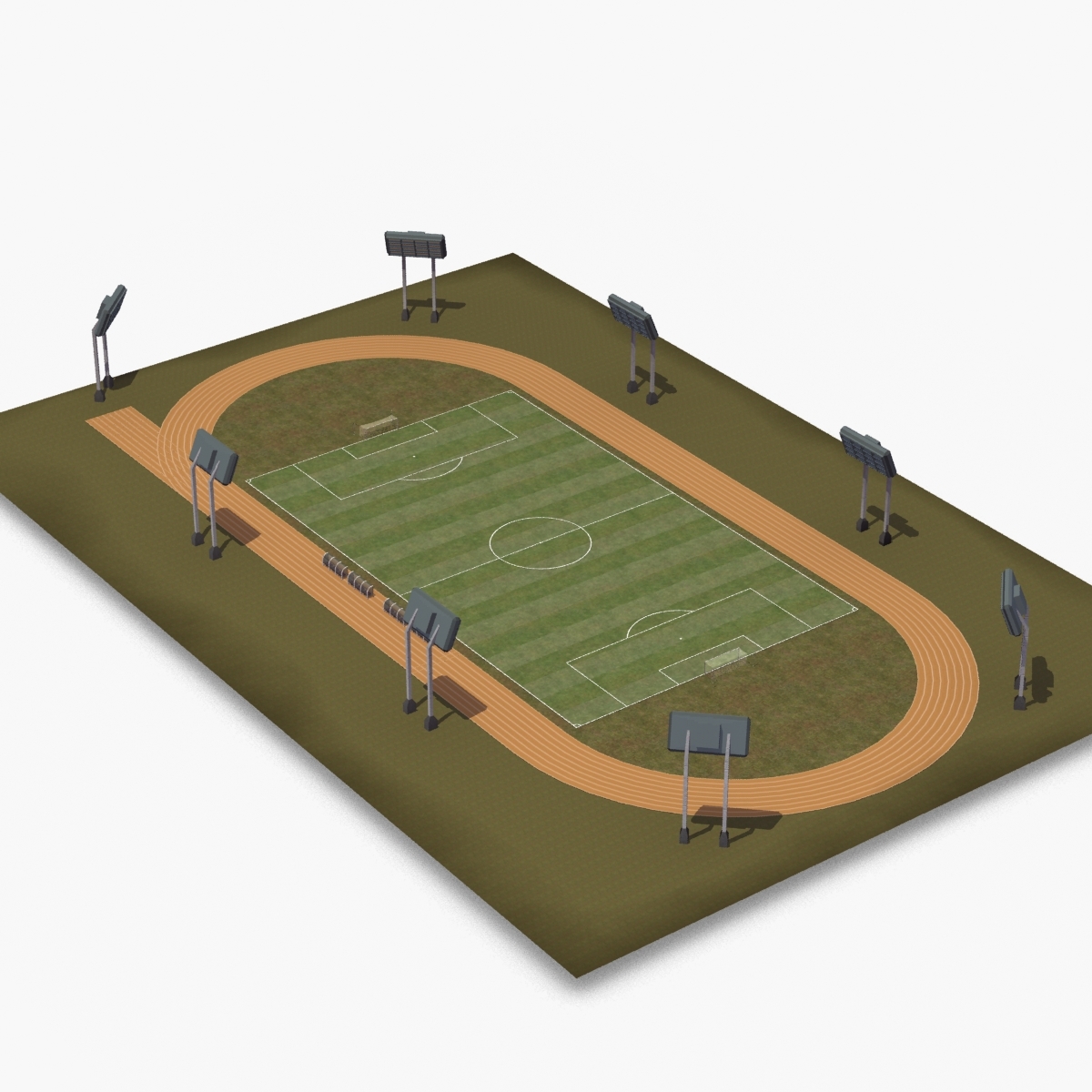 soccer field 3d model