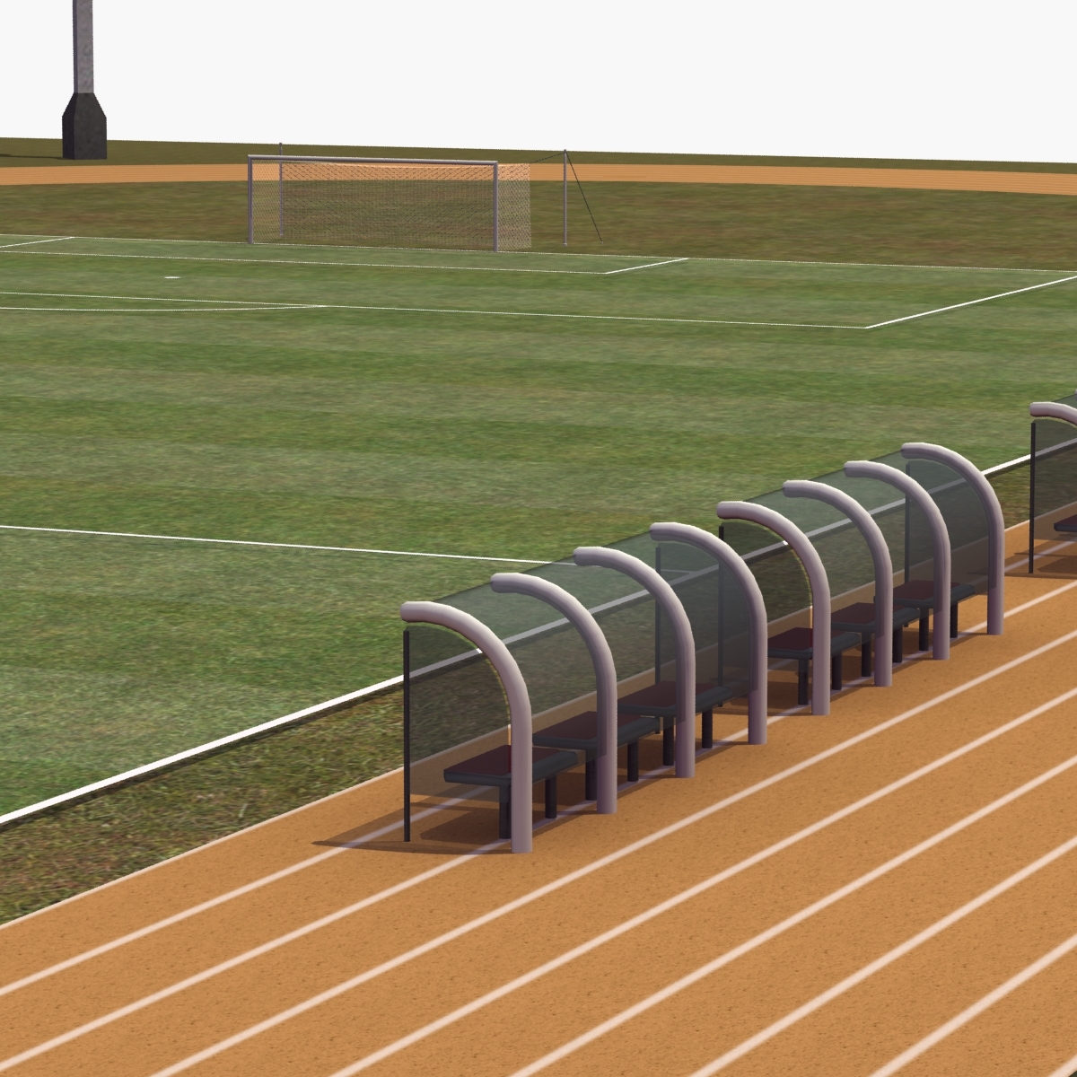 soccer field 3d model