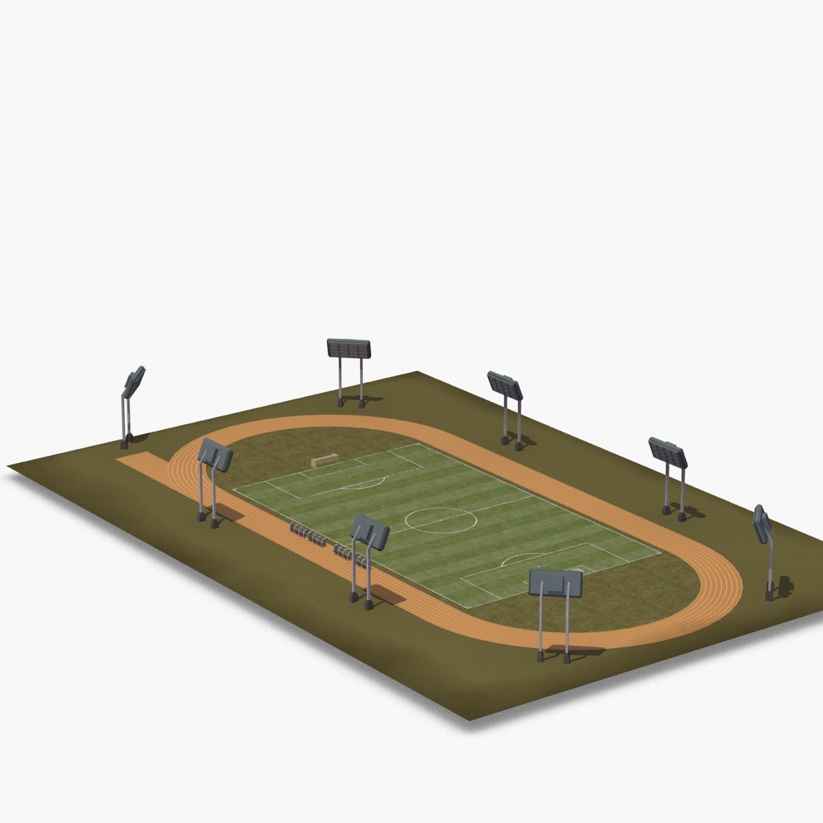 soccer field 3d model