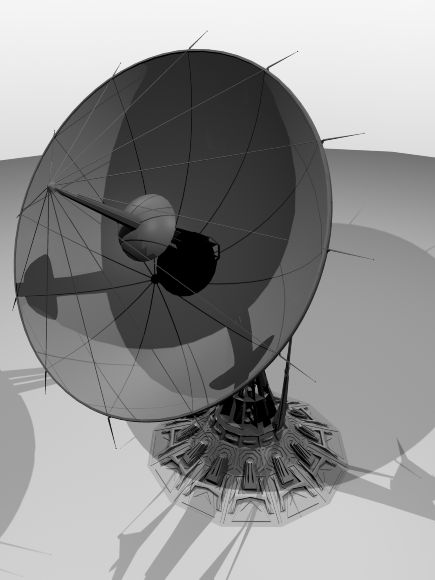 radar sci-fi dish 3d model