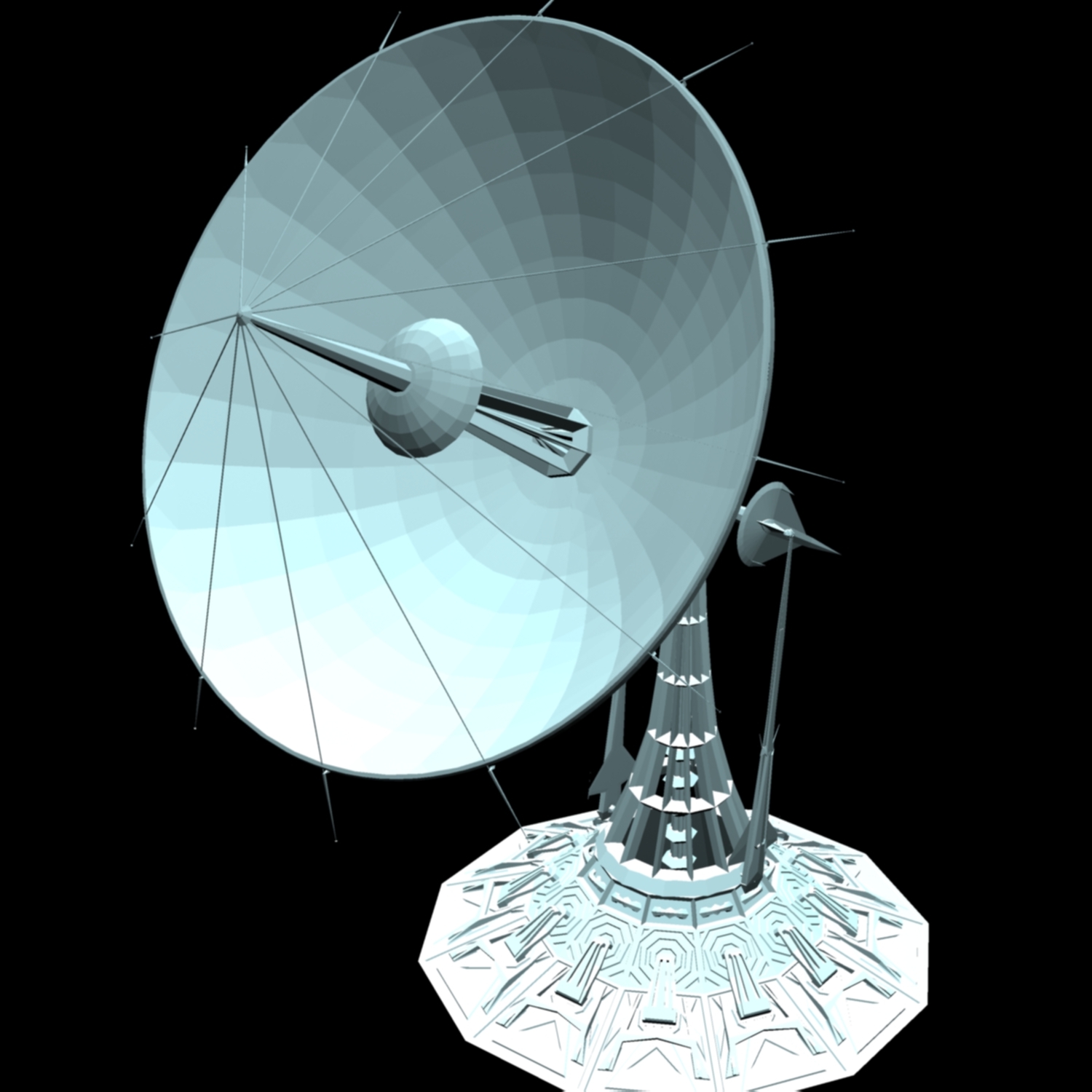 radar sci-fi dish 3d model
