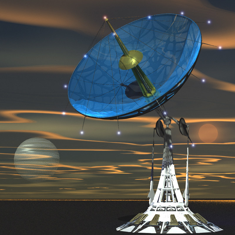 radar sci-fi dish 3d model