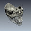 human skull exploding 3d model