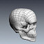 human skull exploding 3d model
