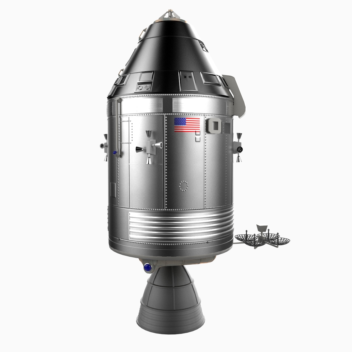 apollo orbiter command module 3d model
