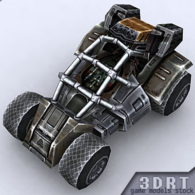 3d model sci-fi jeep
