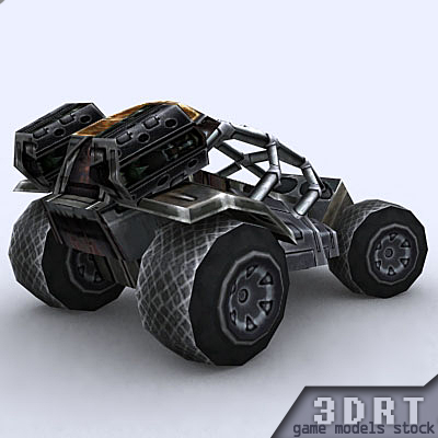 3d model sci-fi jeep