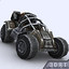 3d model sci-fi jeep