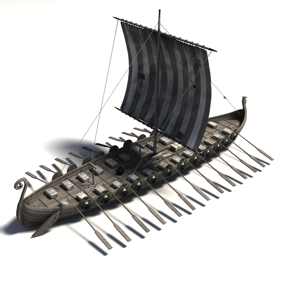boat viking 3d model