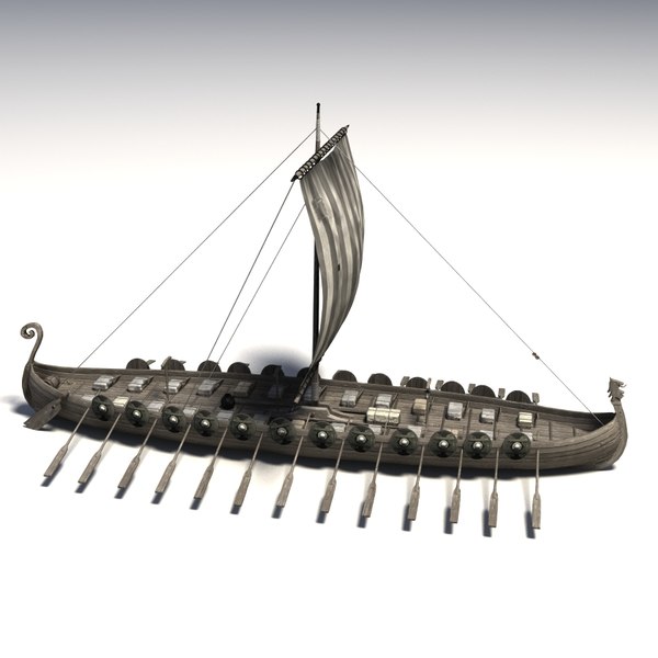 boat viking 3d model