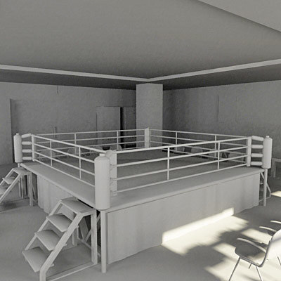 boxing gym 3d model