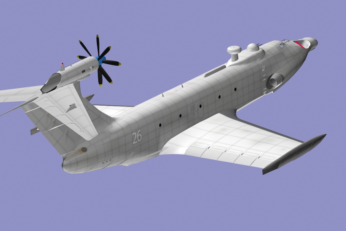3d model orlenok ekranoplans aircraft