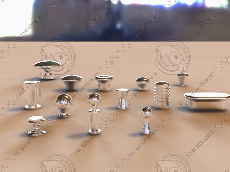 cabinet knobs 3d max