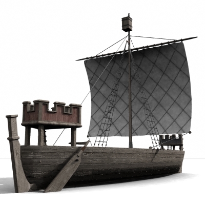 3d medieval ship model