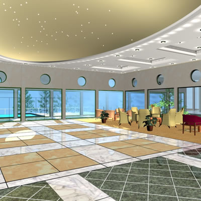 hotel ballroom lobby 3d model
