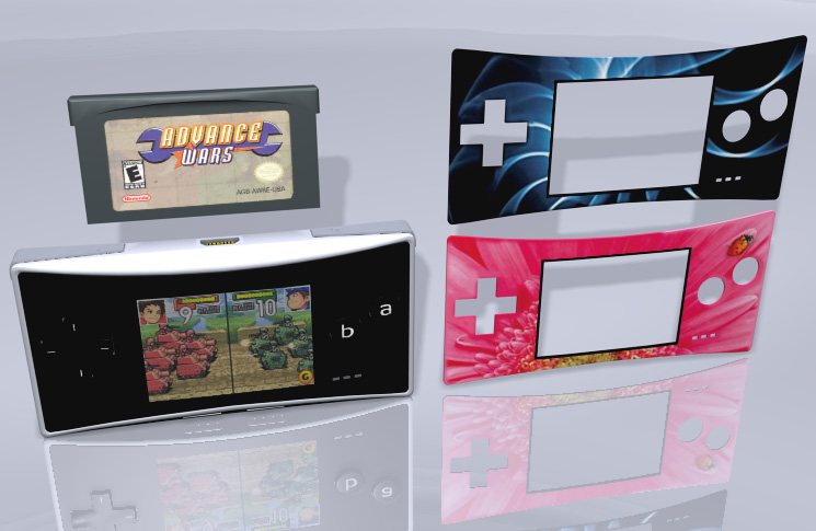 boy advance micro gba 3d c4d