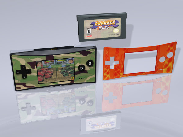 boy advance micro gba 3d c4d