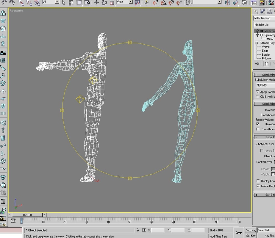 generic male female bodies 3d model