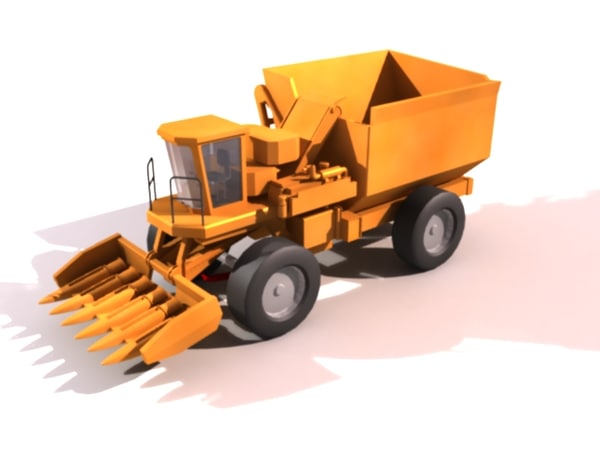 corn harvester 3d model