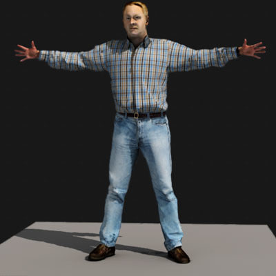 john realistic male body scan x