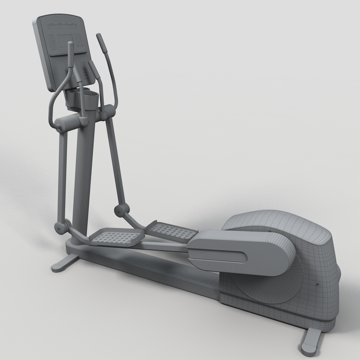 3d model elliptical trainer gym equipment