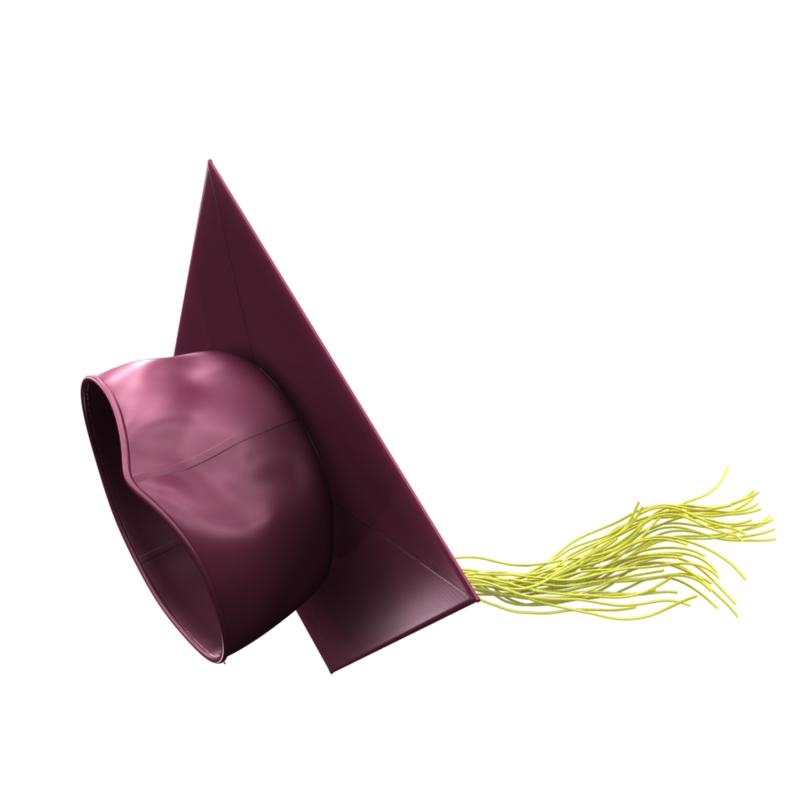graduation cap 3d model