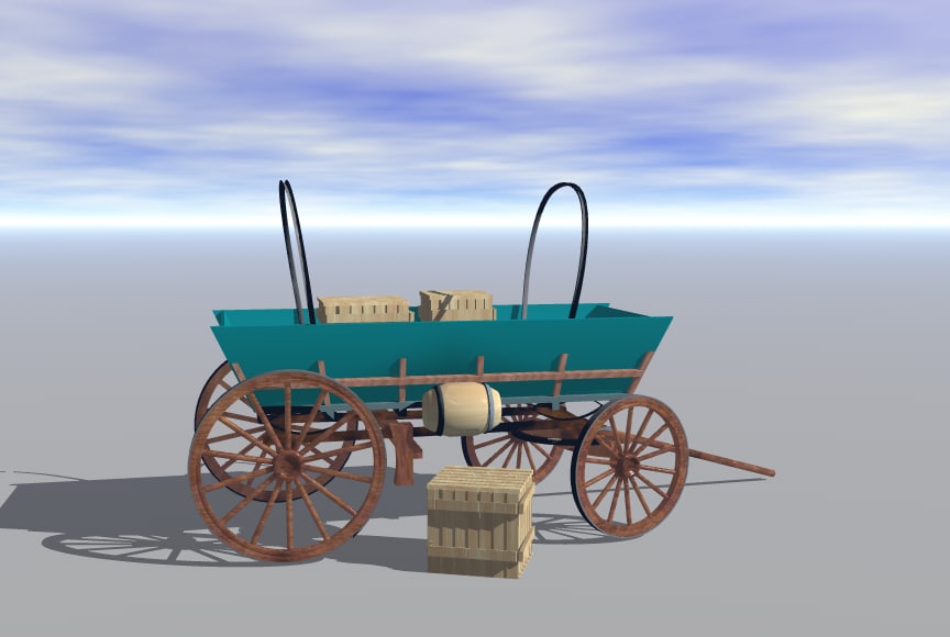 civil war sutler wagon 3ds