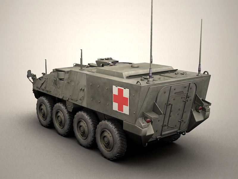 army stryker 3d model