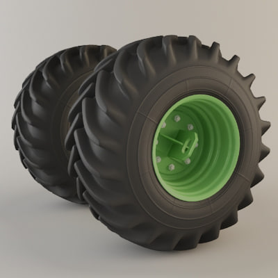 tractor wheel 3d dxf