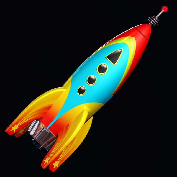3d 3ds toy rocket