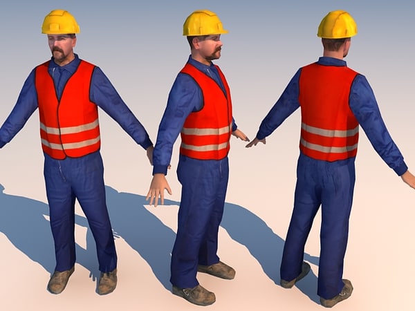 3ds max worker 02