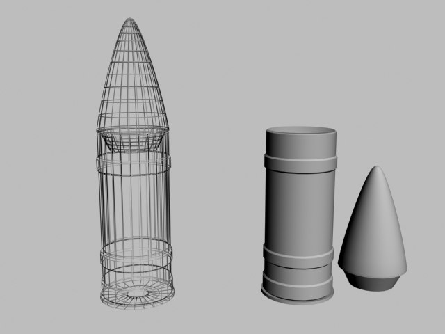 3d bullet model