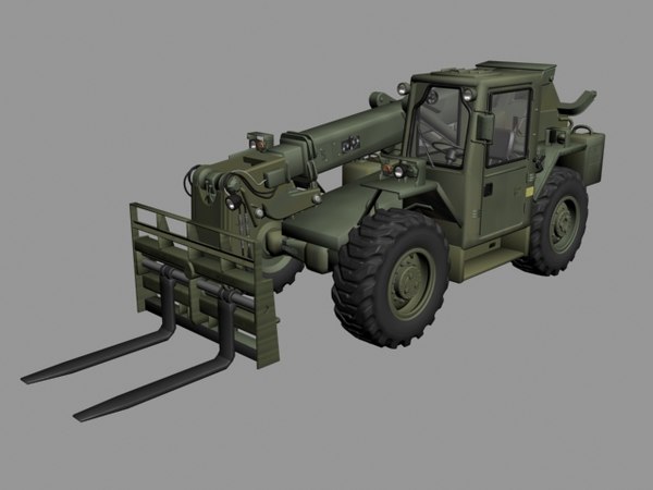 3d military forklift model